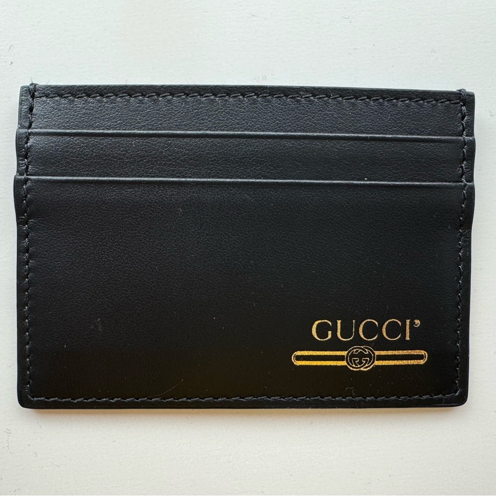 Gucci Interlocking G Logo Leather Card Holder - Gem
